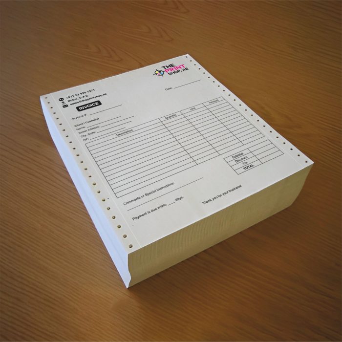 Computer Invoice - The Print Shop